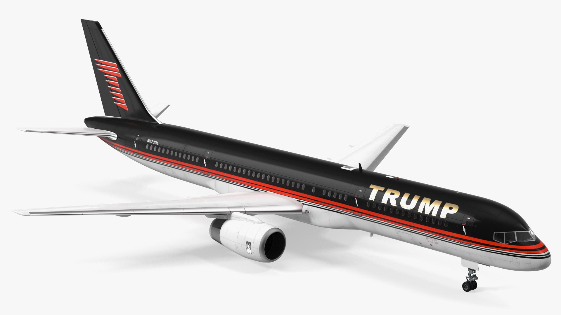 3d model donald trumps private boeing 757
