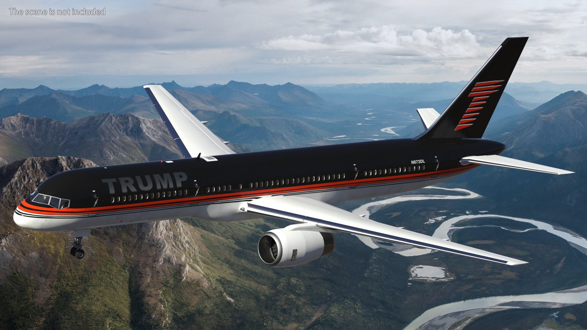 3d Model Donald Trumps Private Boeing 757
