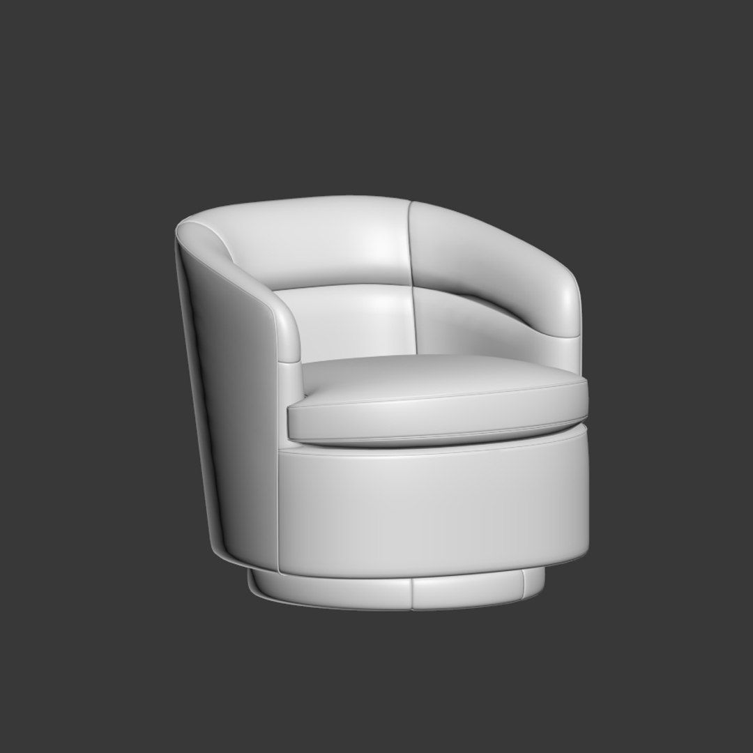 3D Viv Swivel Chair Westelm Model - TurboSquid 1613981