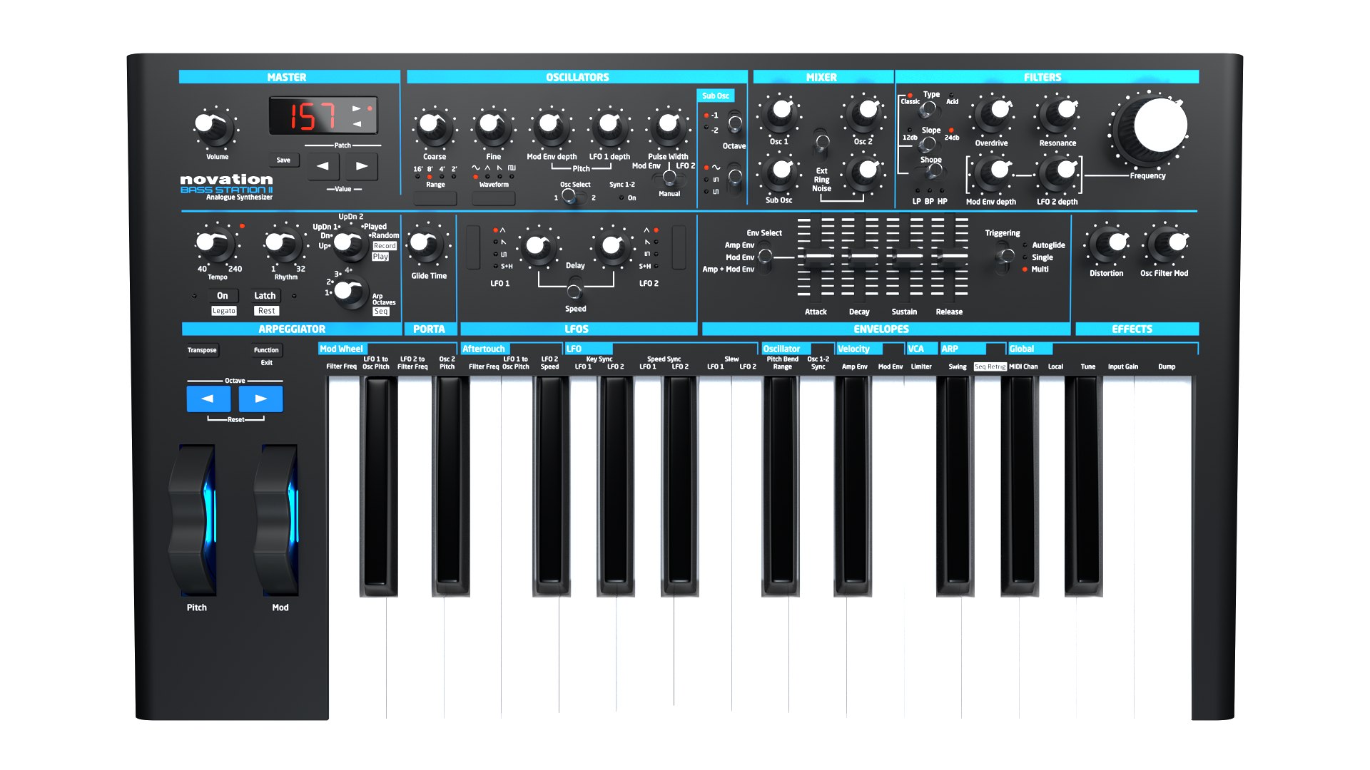Novation Bass Station Ii 3D Model - TurboSquid 1651130