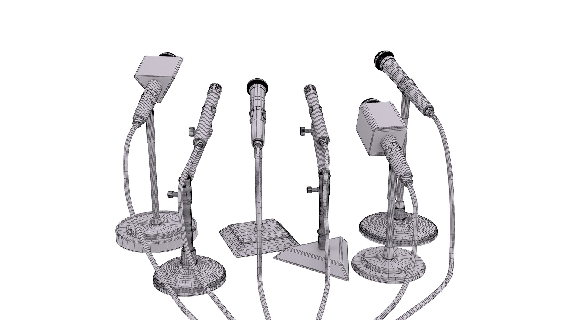 3D Microphones - TurboSquid 1964413