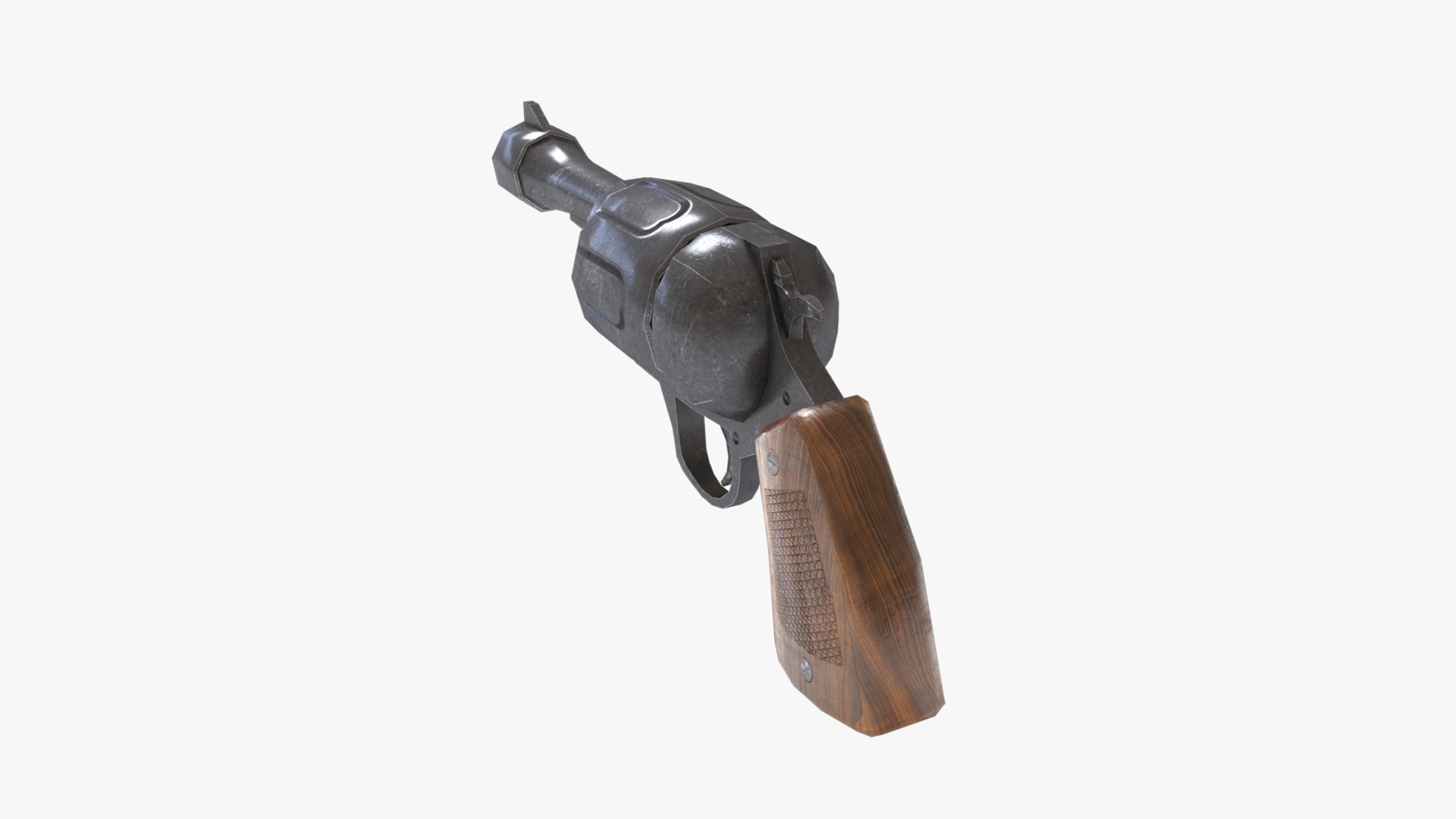 Pistol Revolver Stylized 3D Model - TurboSquid 1586696