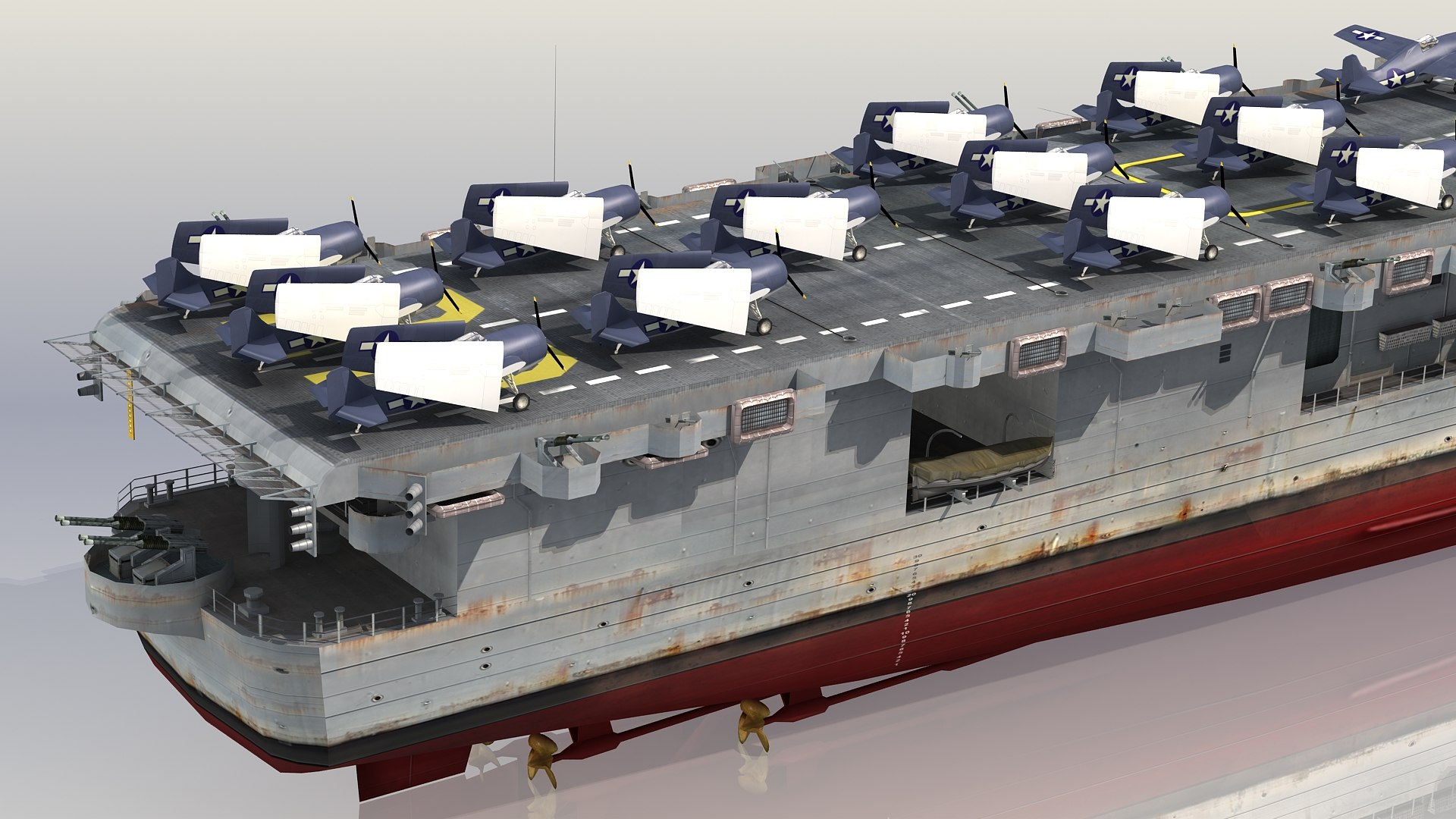 3D USS Independence CVL-22 Aircraft Carrier - TurboSquid 2080015