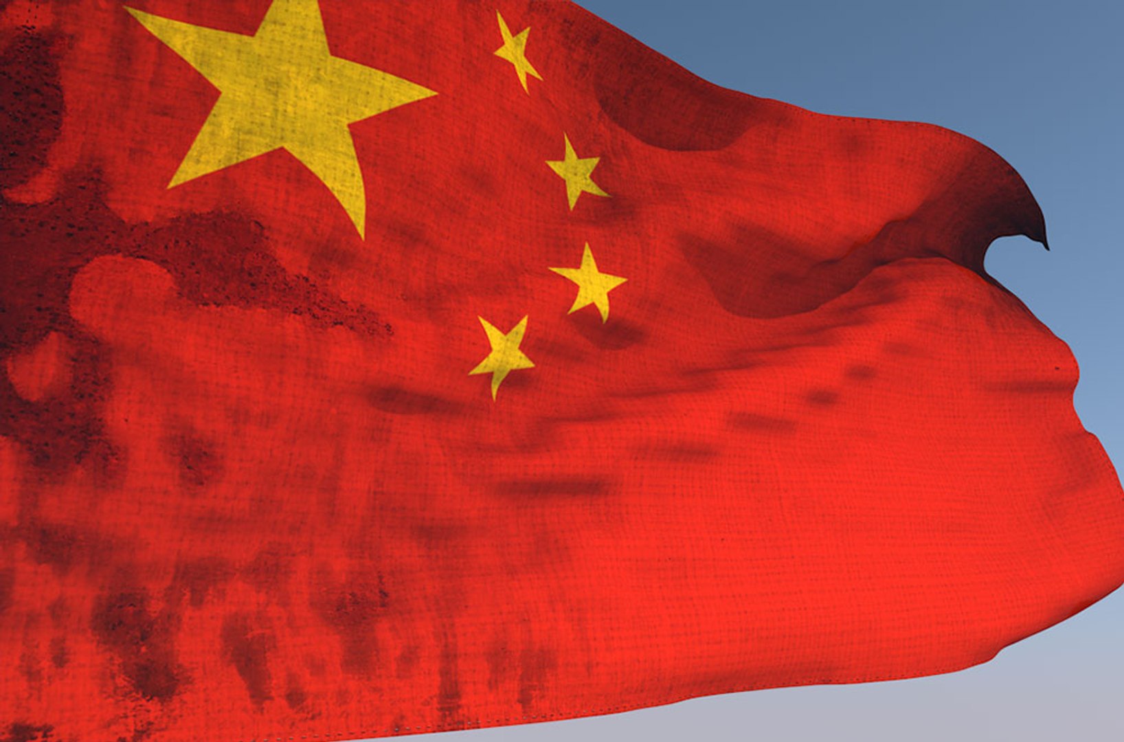 3D Chinese Waving Flag Animation - TurboSquid 1544420