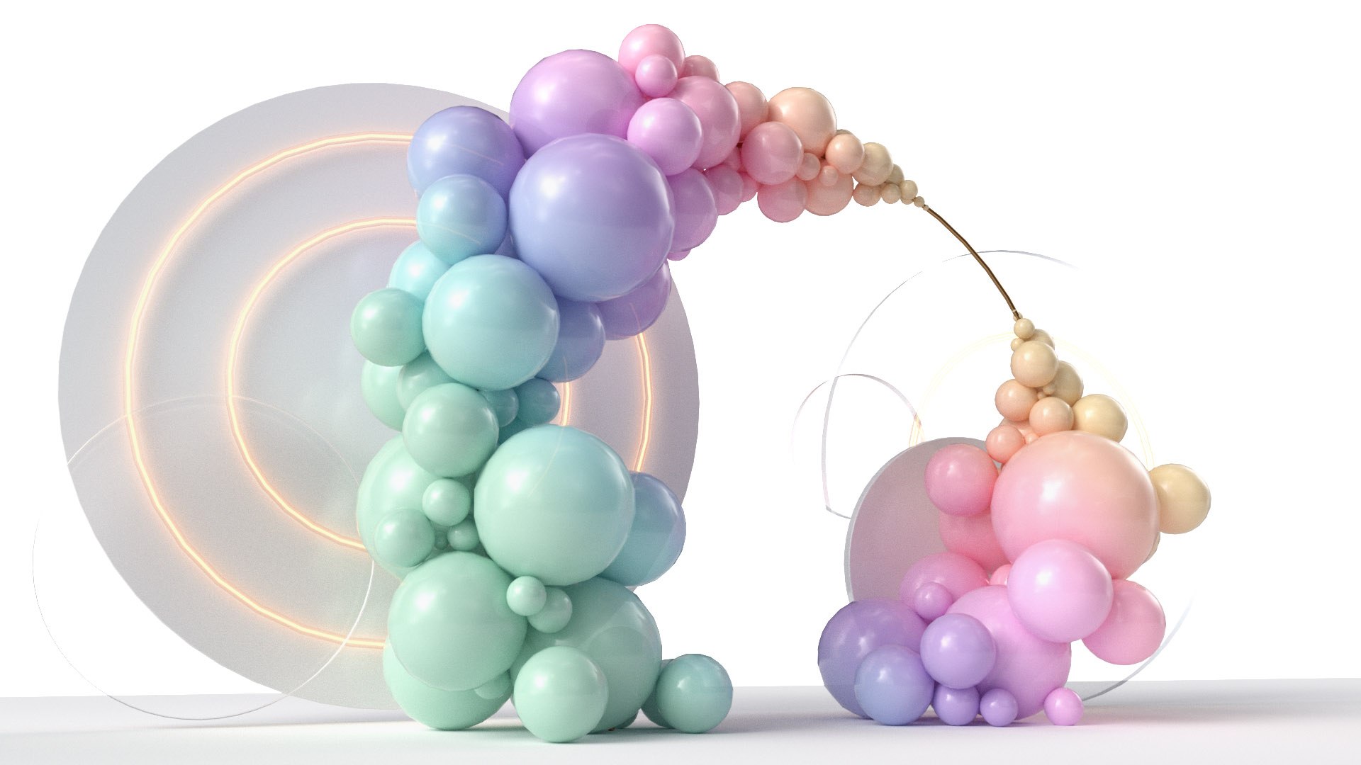 3D Wedding Balloon Arch - TurboSquid 2199932