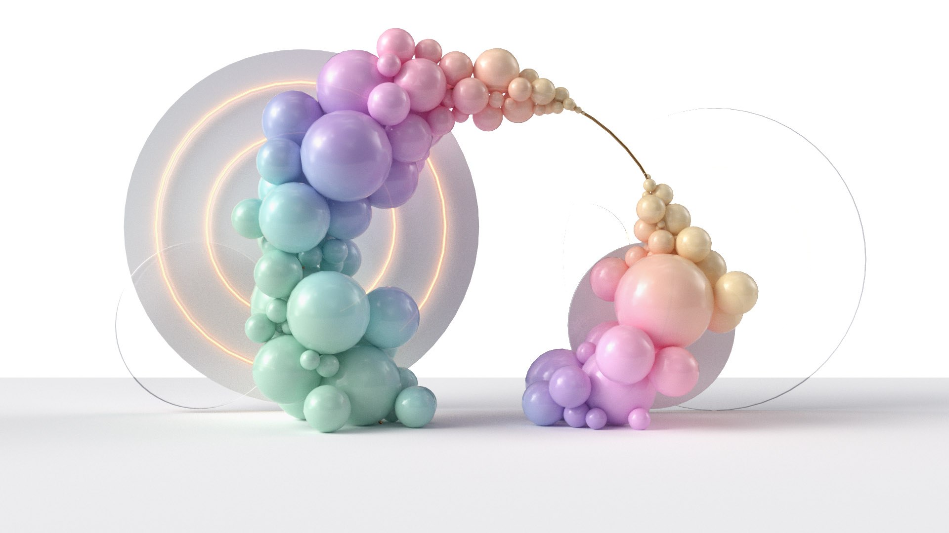 3D Wedding Balloon Arch - TurboSquid 2199932