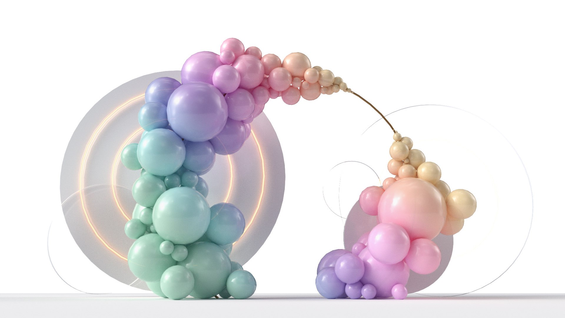 3D Wedding Balloon Arch - TurboSquid 2199932