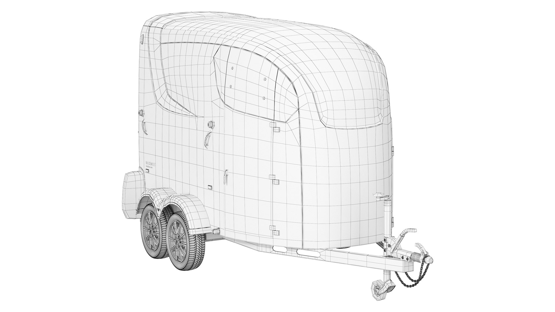 3D Humbaur Maximus Horse Trailer - TurboSquid 2127728