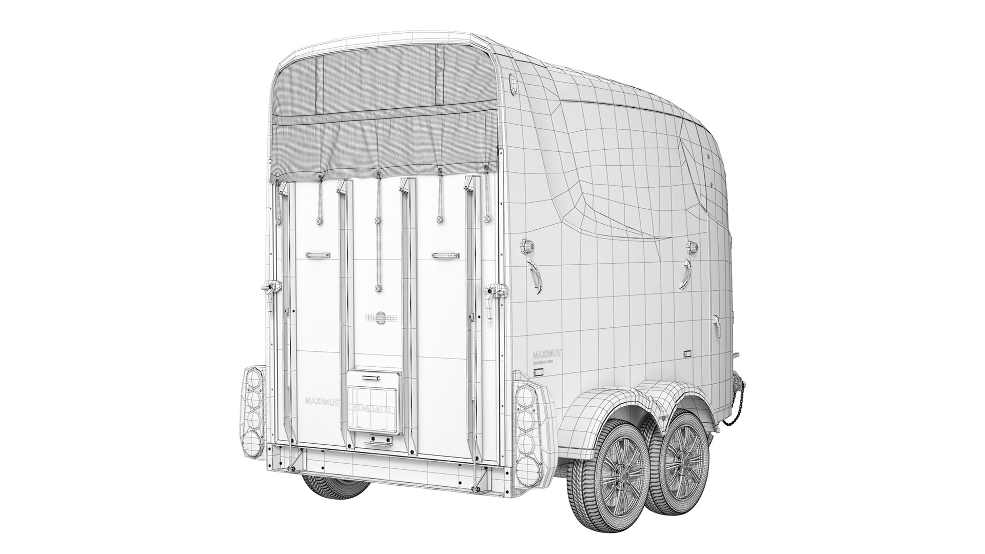 3D Humbaur Maximus Horse Trailer - TurboSquid 2127728
