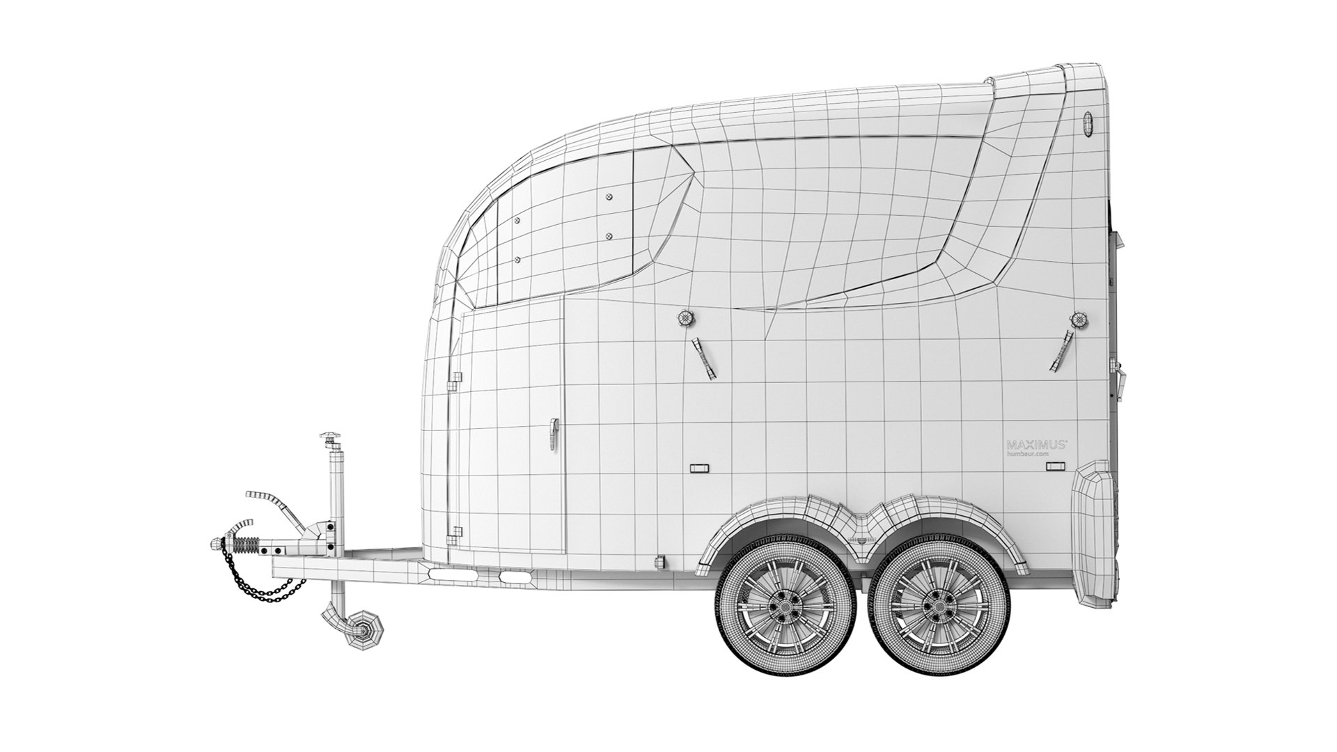3D Humbaur Maximus Horse Trailer - TurboSquid 2127728