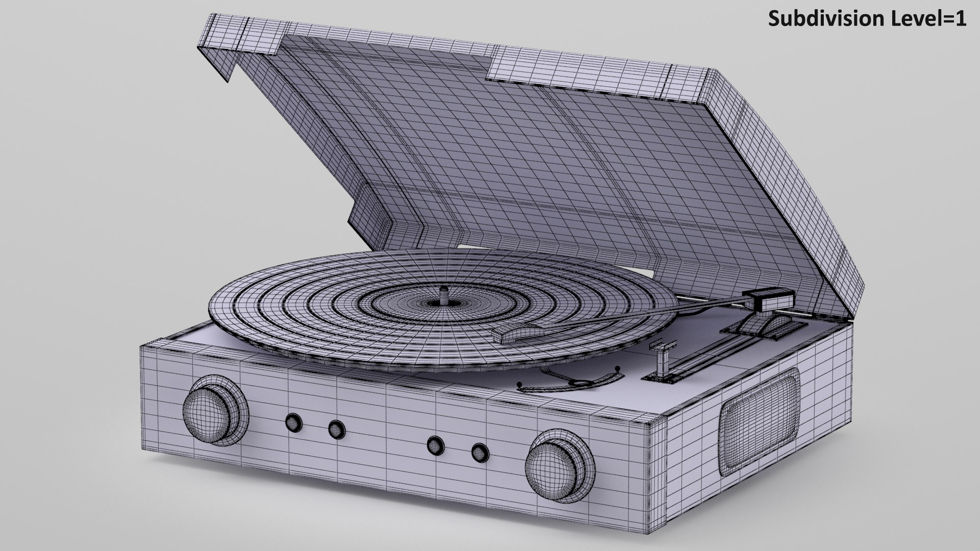 Turntable Stereo 3D Model - TurboSquid 2000428
