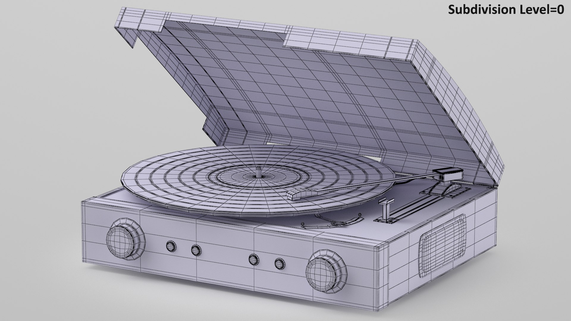 Turntable Stereo 3D Model - TurboSquid 2000428