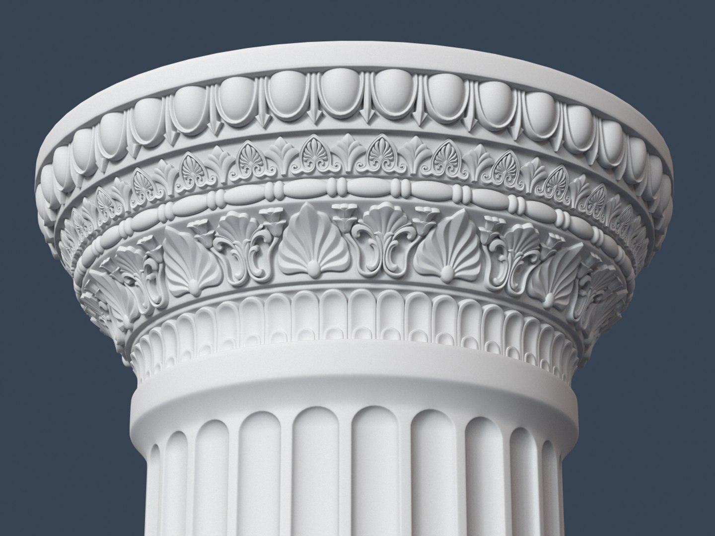 Capital Column 3d Max