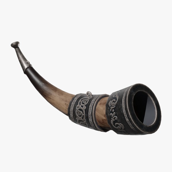 3D Stylized Viking Horn Arabian style low poly PBR Game Ready Low-poly ...