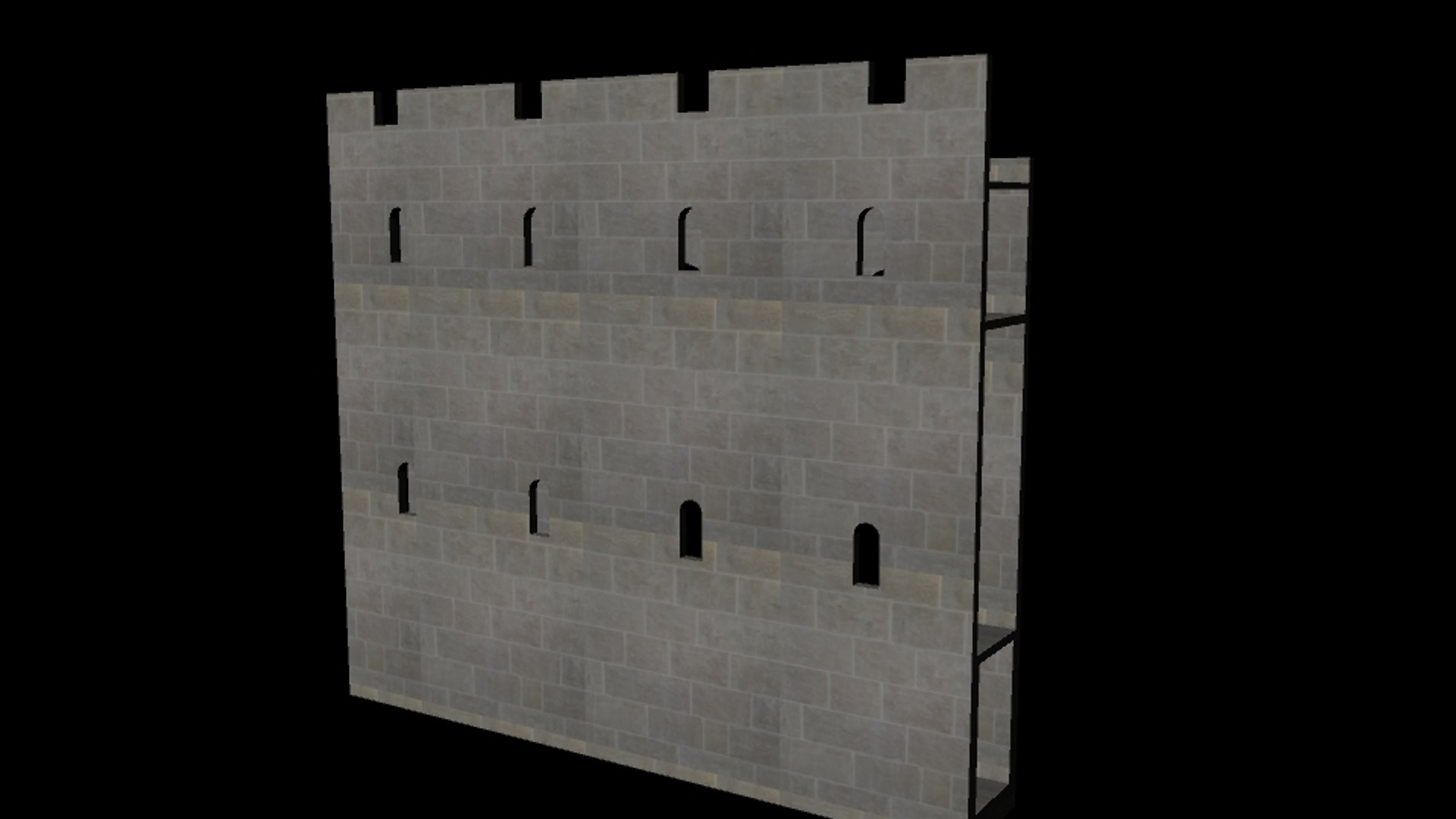 Castle Wall 3D Model - TurboSquid 1810171