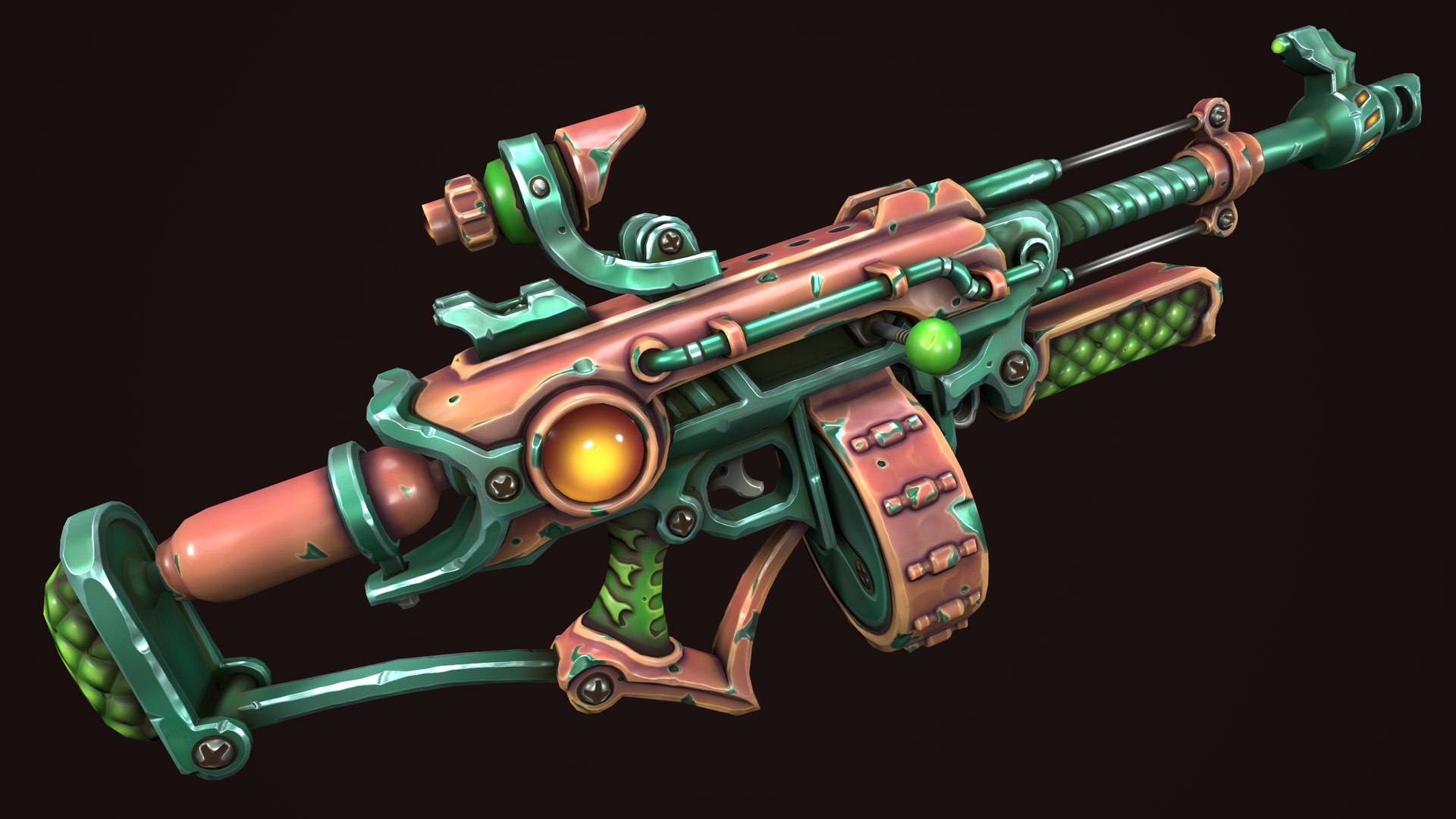 Steampunk Assault Rifle 3D Model - TurboSquid 2244315