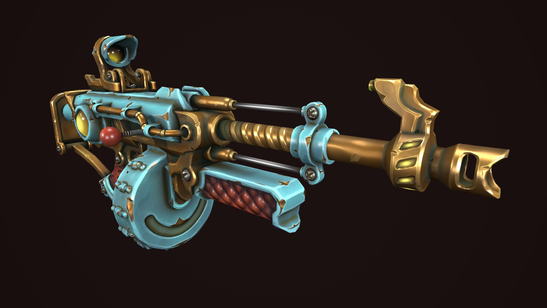 Steampunk Assault Rifle 3D Model - TurboSquid 2244315
