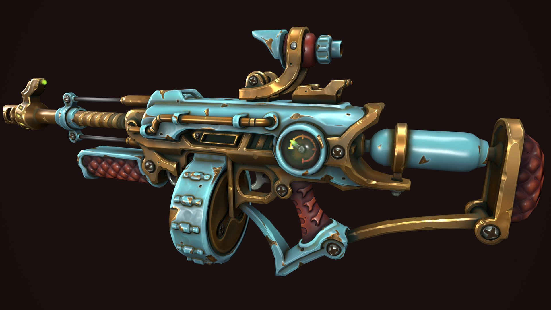 Steampunk Assault Rifle 3D Model - TurboSquid 2244315
