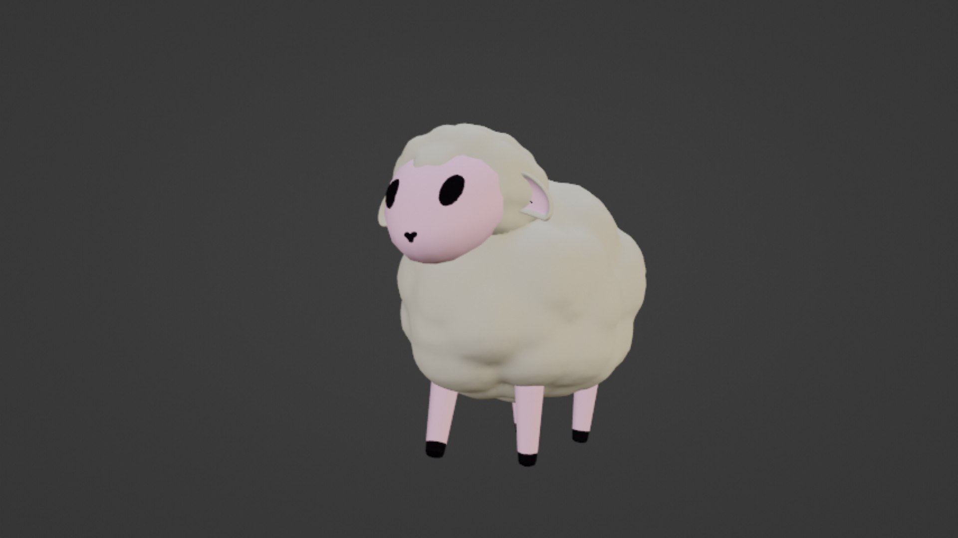 3D Model Cute Sheep - TurboSquid 2047896
