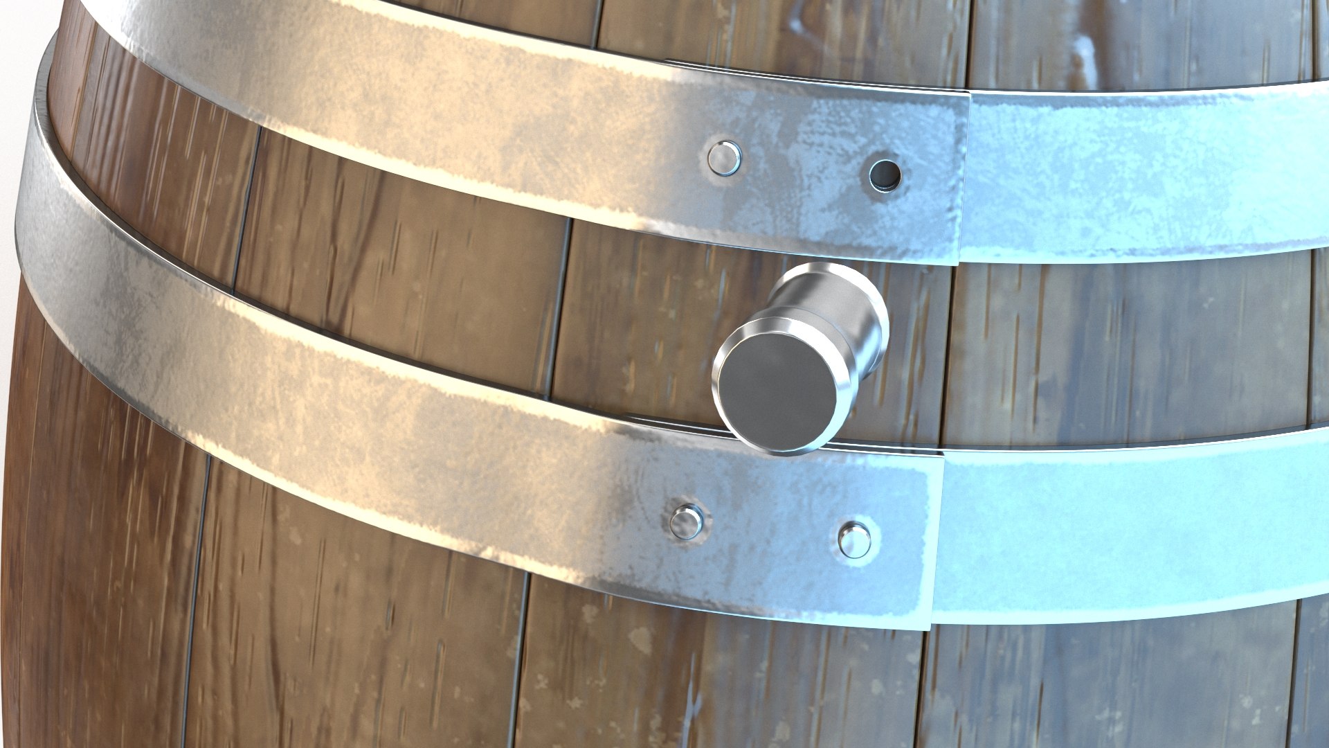 3D Wooden Barrel Wood Model - TurboSquid 1668700