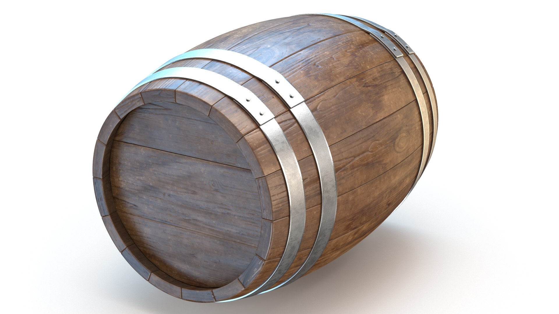 3D Wooden Barrel Wood Model - TurboSquid 1668700