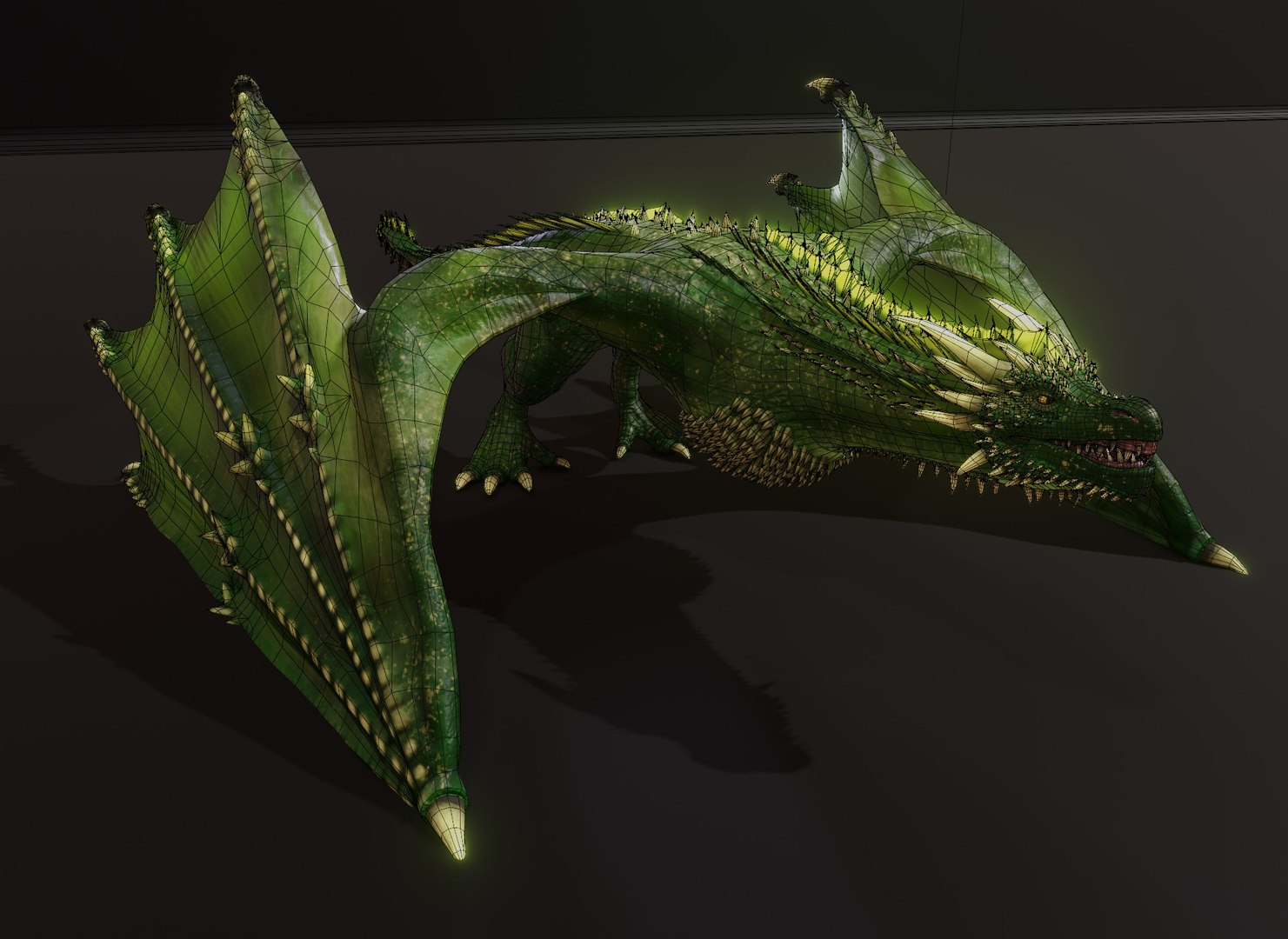 Realistic Green Wyvern Animated Low-poly 3D Model 3D Model - TurboSquid ...