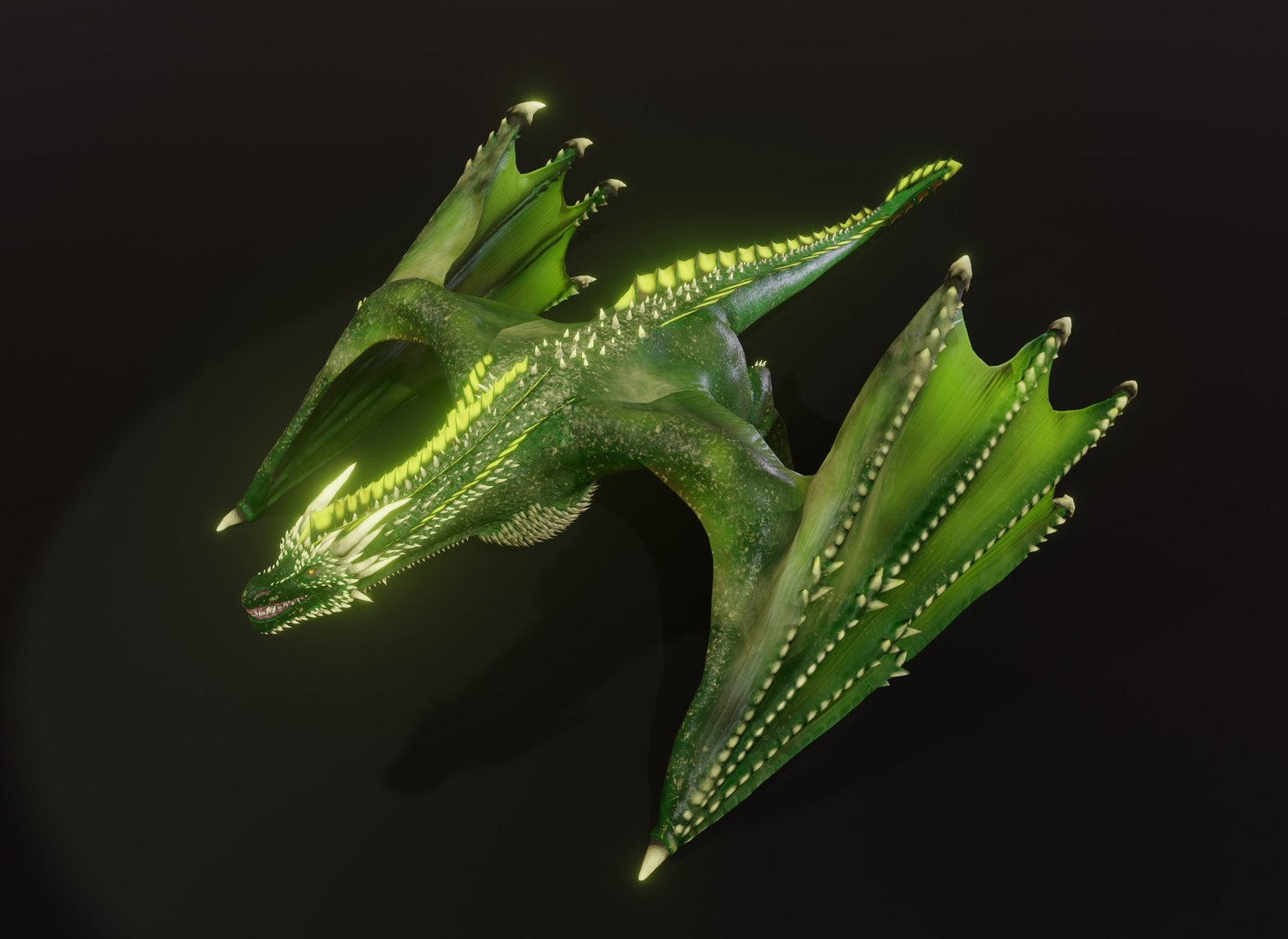 Realistic Green Wyvern Animated Low-poly 3D Model 3D Model - TurboSquid ...