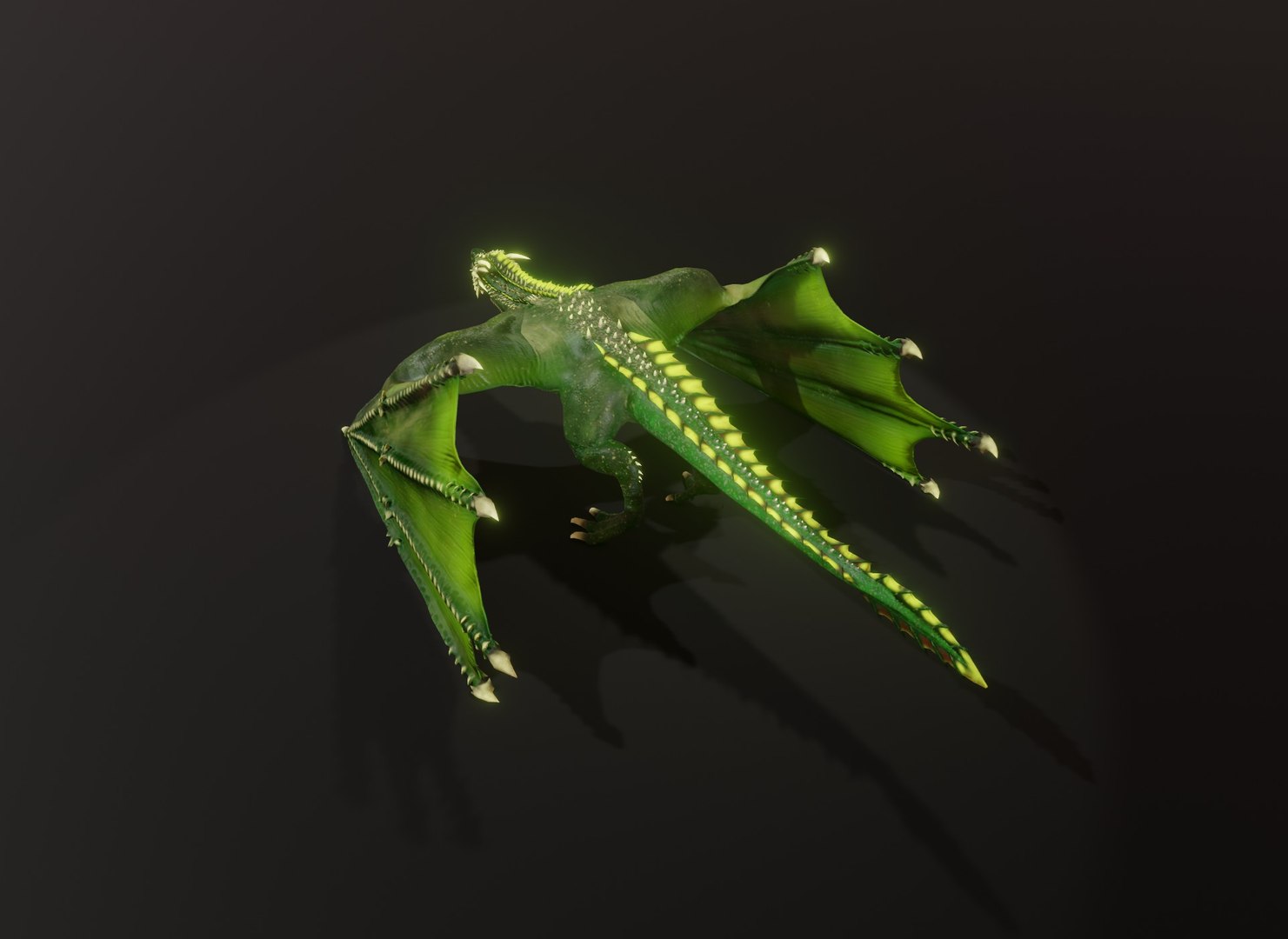 Realistic Green Wyvern Animated Low-poly 3D Model 3D Model - TurboSquid ...