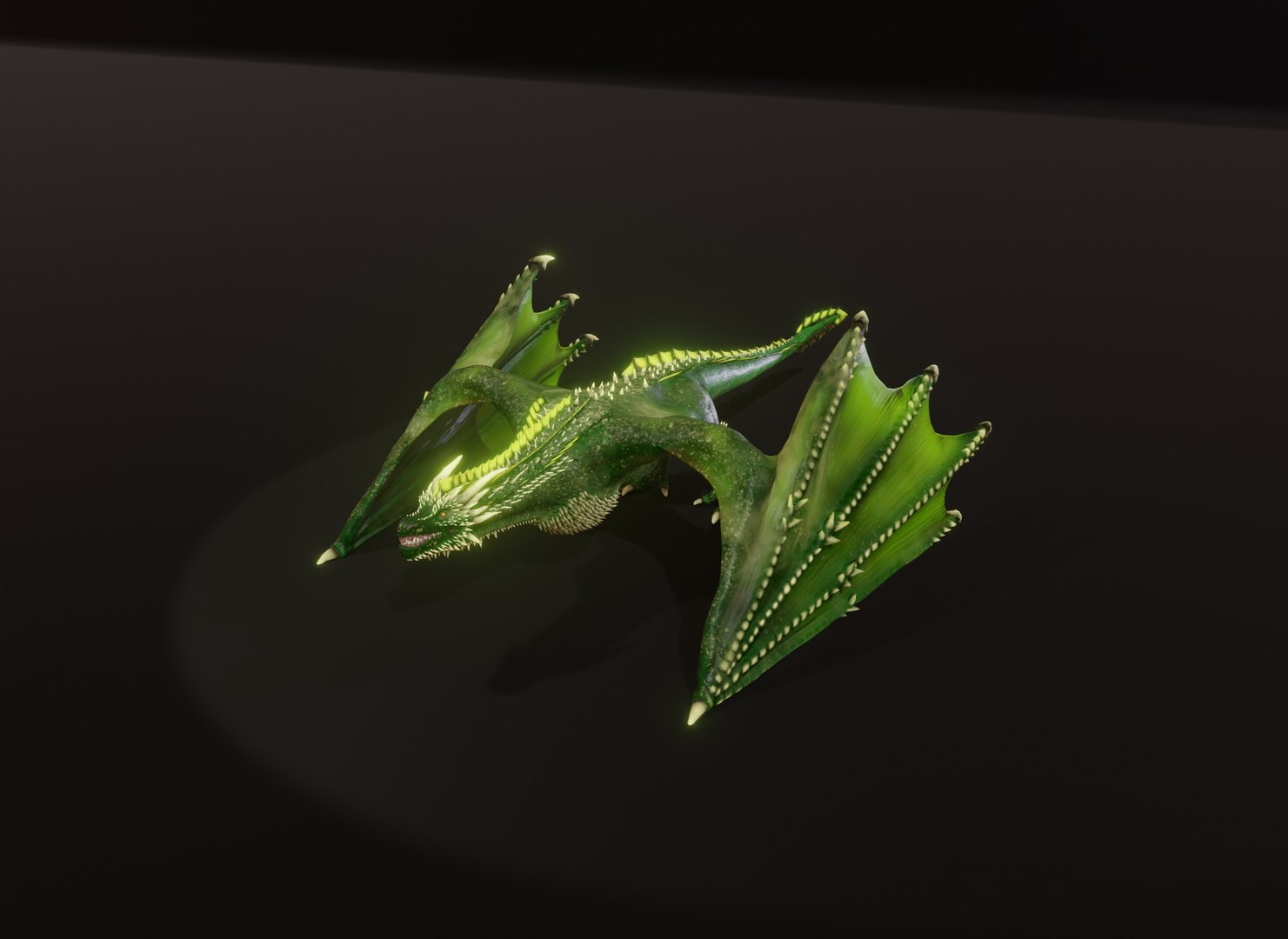 Realistic Green Wyvern Animated Low-poly 3D Model 3D Model - TurboSquid ...