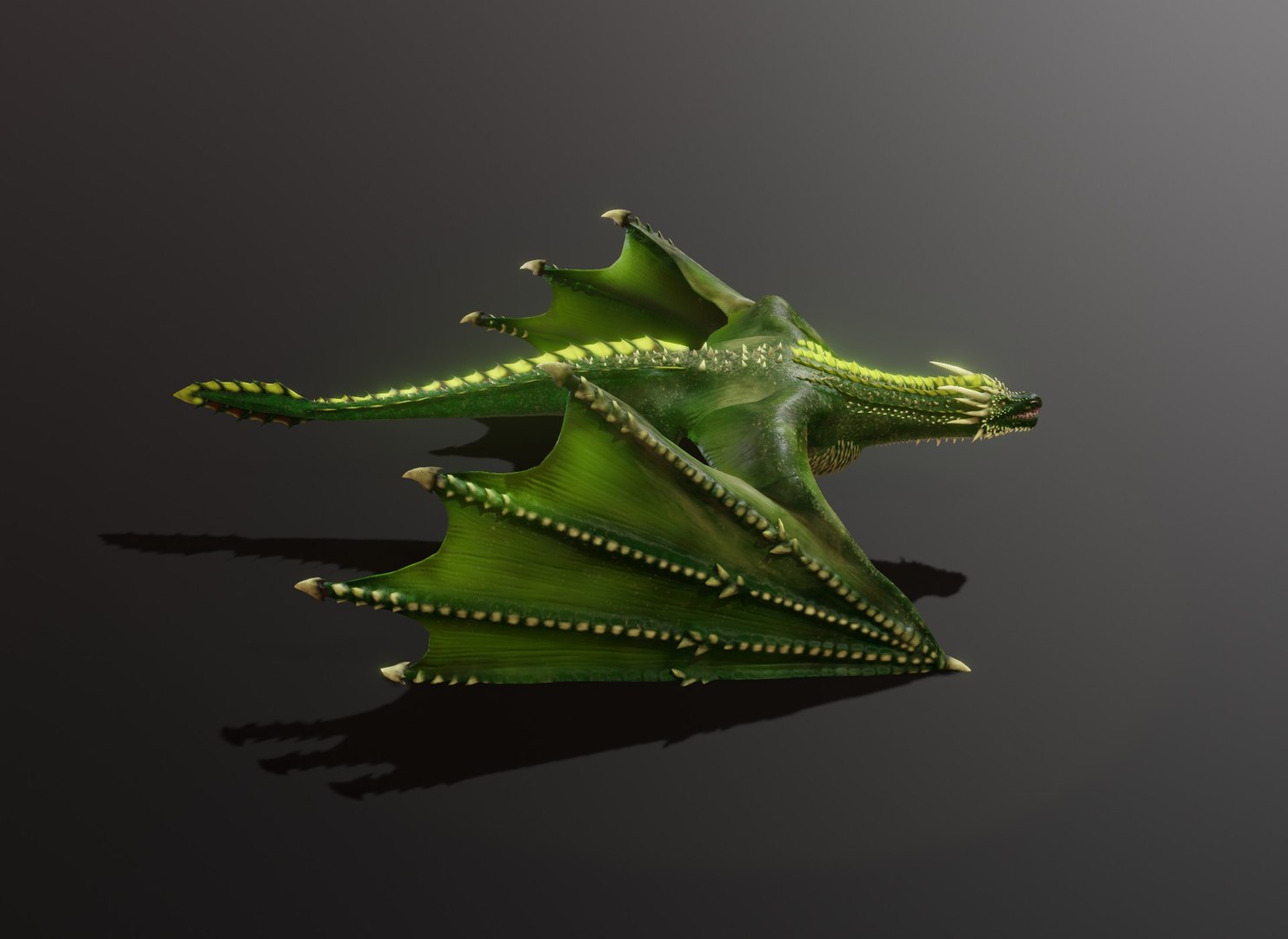 Realistic Green Wyvern Animated Low-poly 3D Model 3D Model - TurboSquid ...
