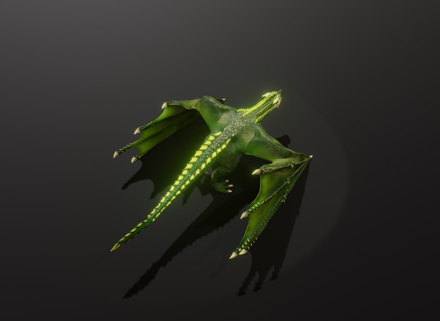 Realistic Green Wyvern Animated Low-poly 3D Model 3D Model - TurboSquid ...