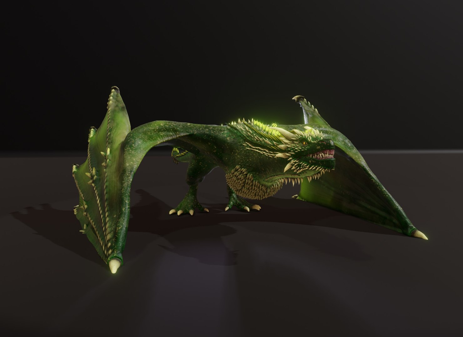Realistic Green Wyvern Animated Low-poly 3D Model 3D Model - TurboSquid ...