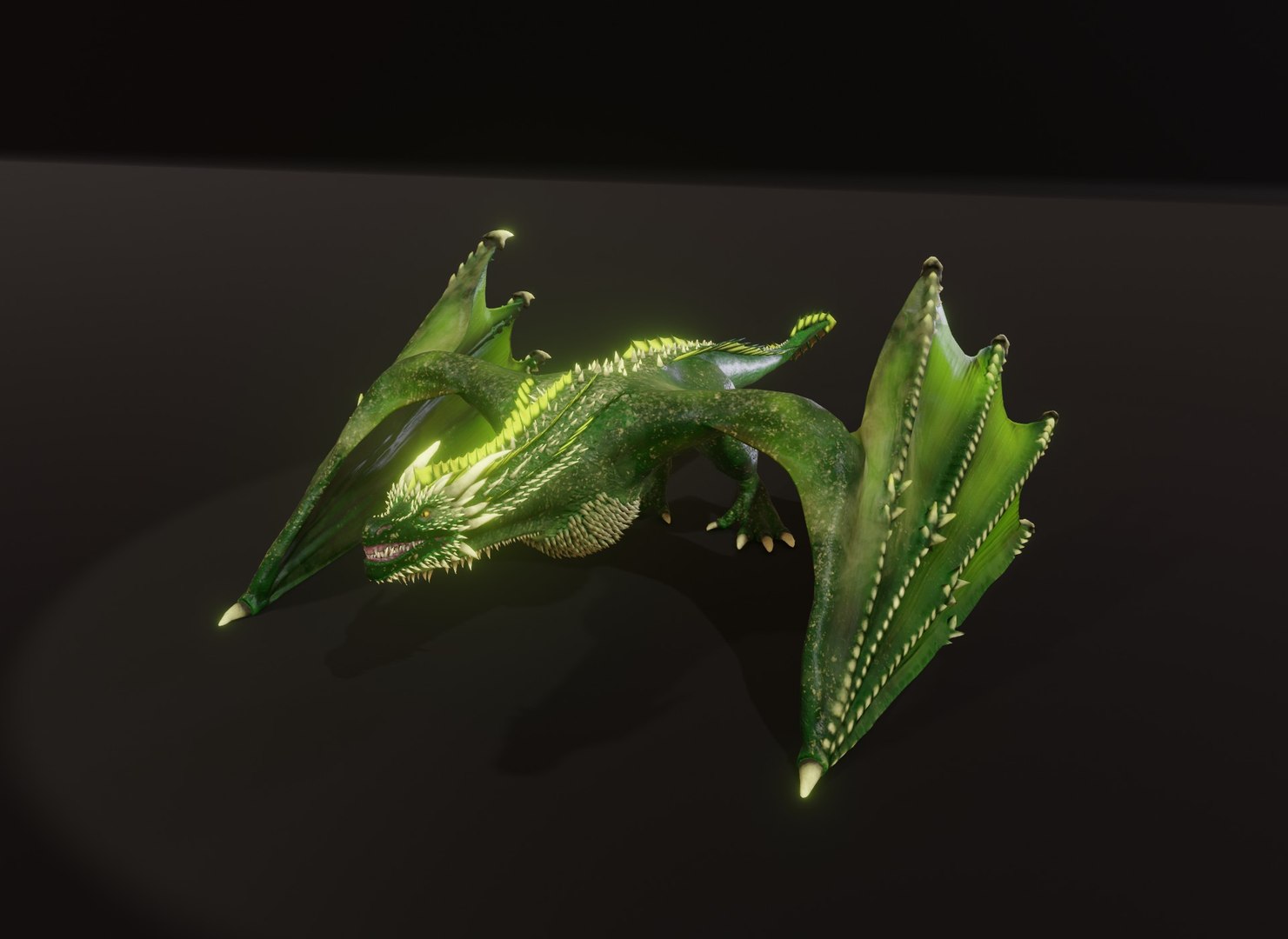 Realistic Green Wyvern Animated Low-poly 3D Model 3D Model - TurboSquid ...