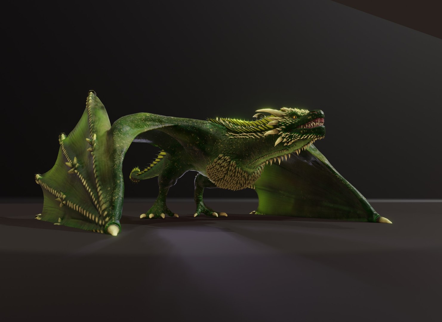Realistic Green Wyvern Animated Low-poly 3D Model 3D Model - TurboSquid ...