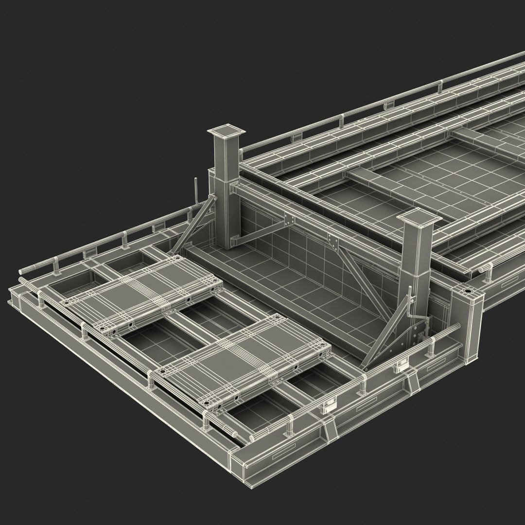 3d 3ds single drop tri axle