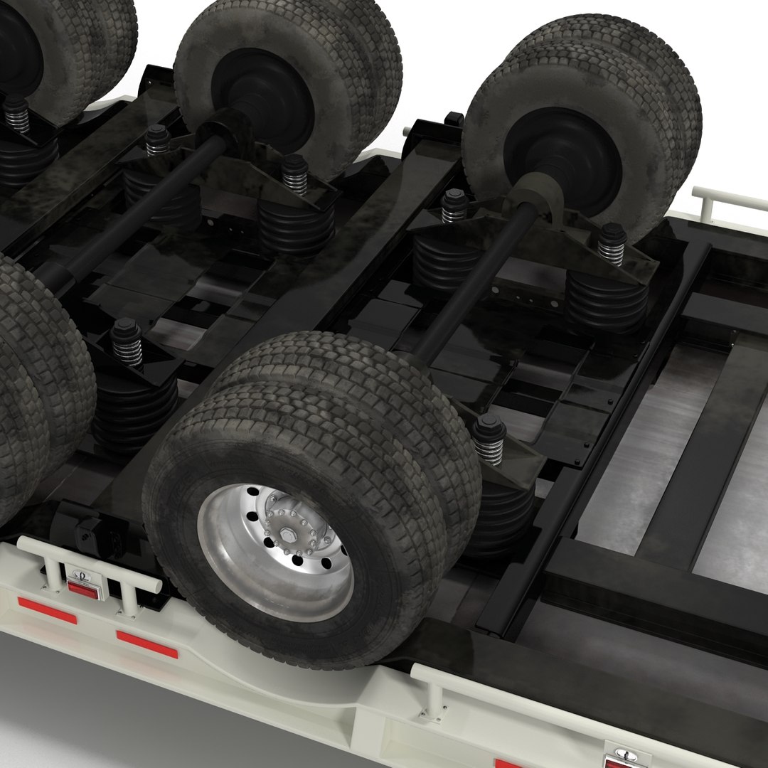 3d 3ds single drop tri axle