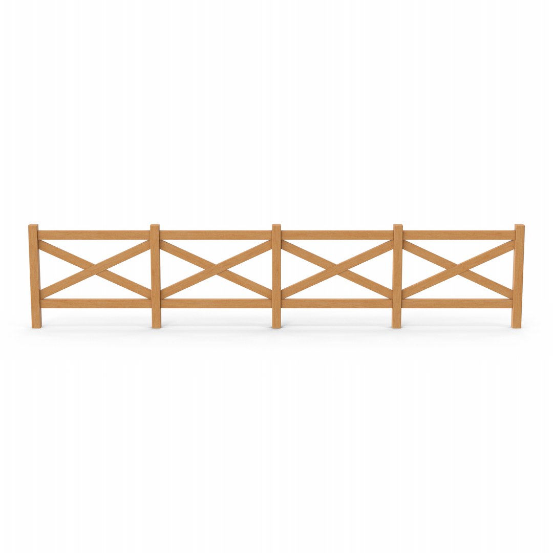 Wood Fence 3D Model - TurboSquid 2269376