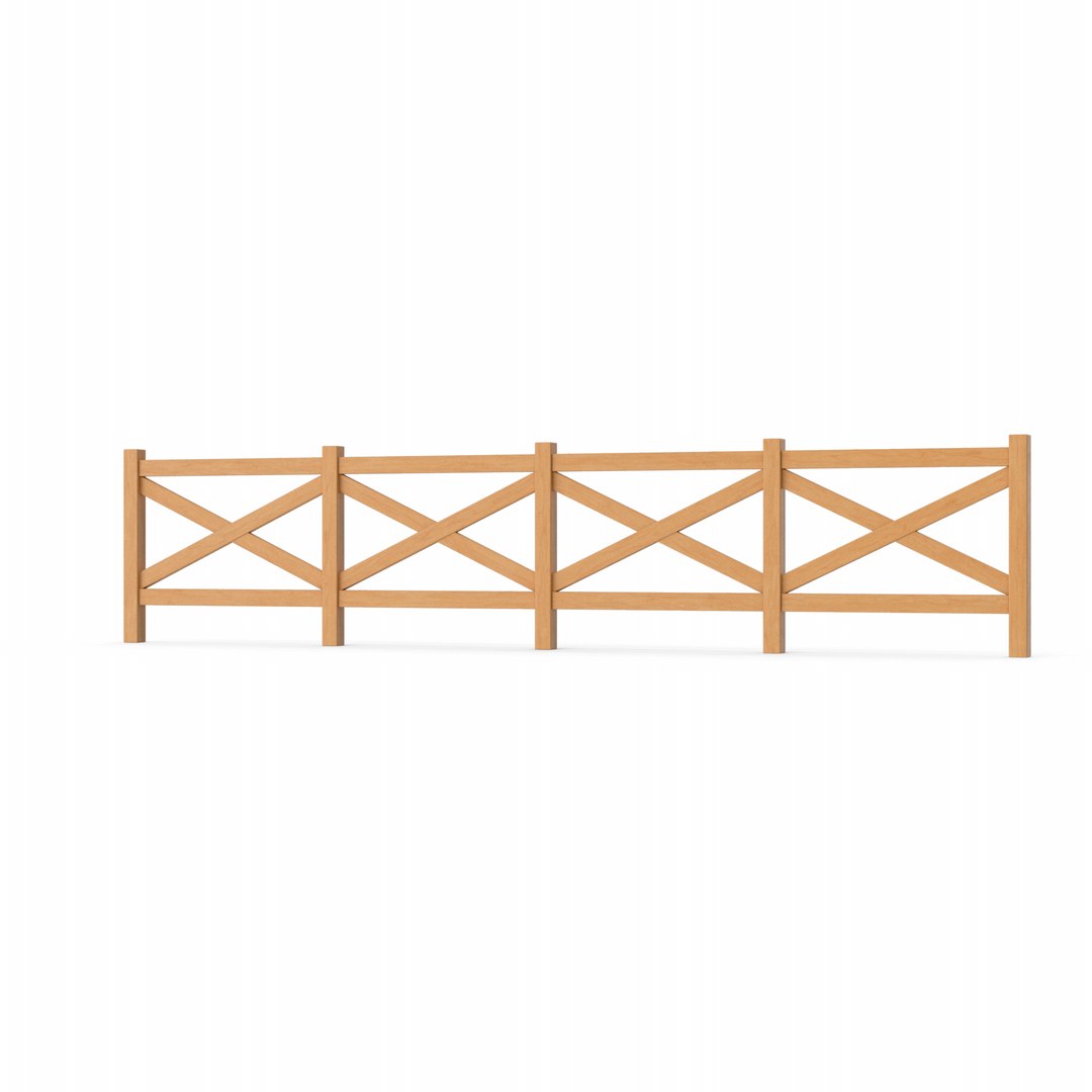 Wood Fence 3D Model - TurboSquid 2269376