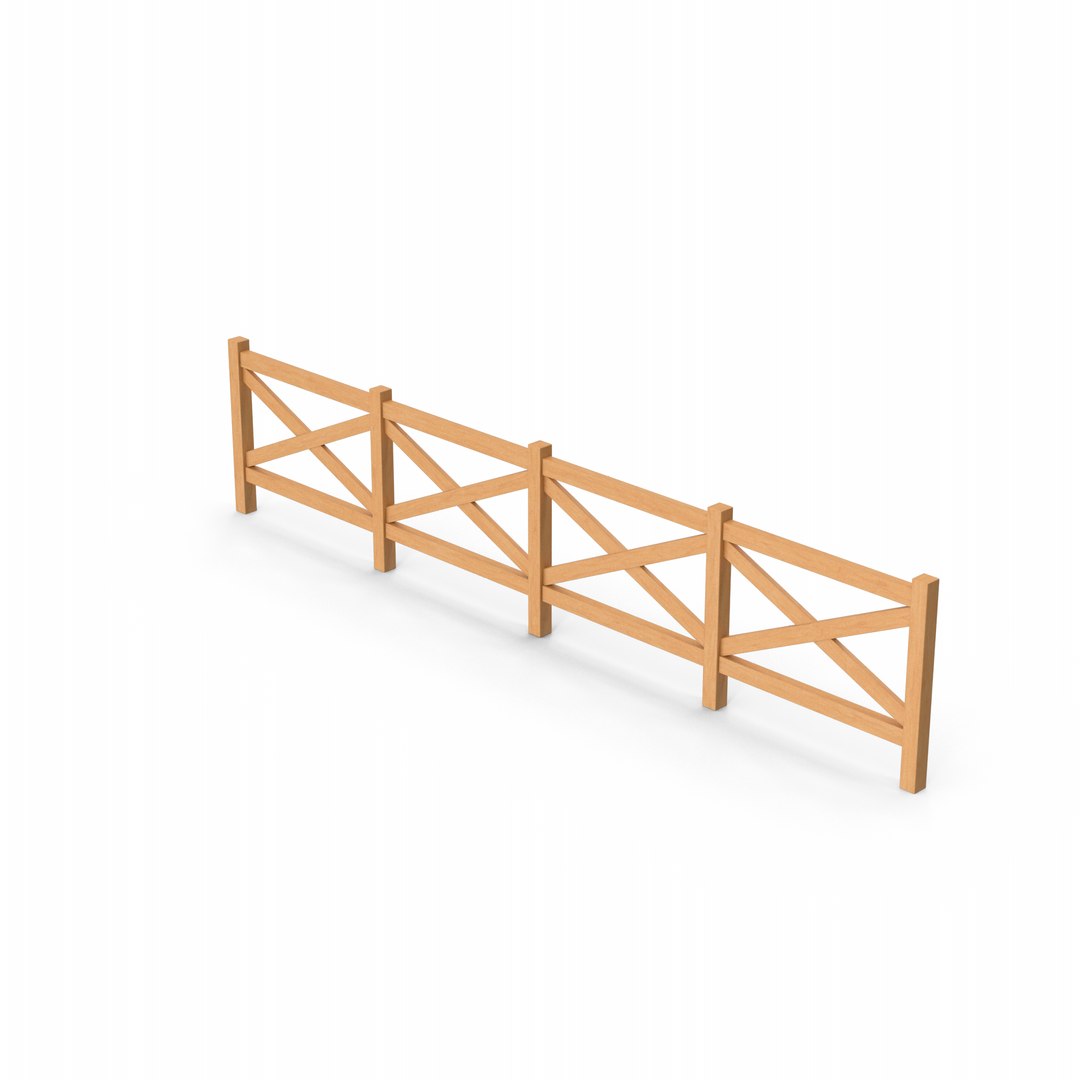 Wood Fence 3D Model - TurboSquid 2269376