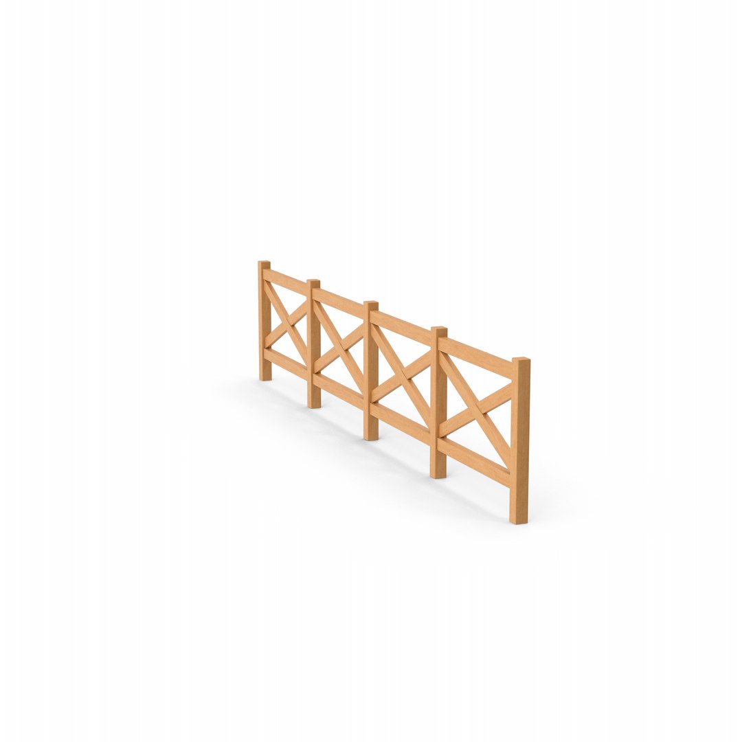 Wood Fence 3D Model - TurboSquid 2269376