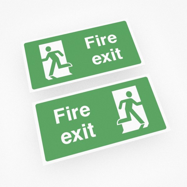 Exit sign 3D model - TurboSquid 1627400