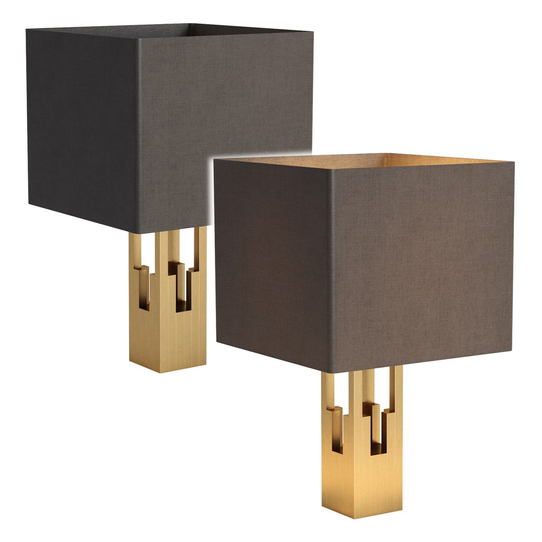 3D Square Pair Of Table Lamp By LA Studio Model - TurboSquid 1871564
