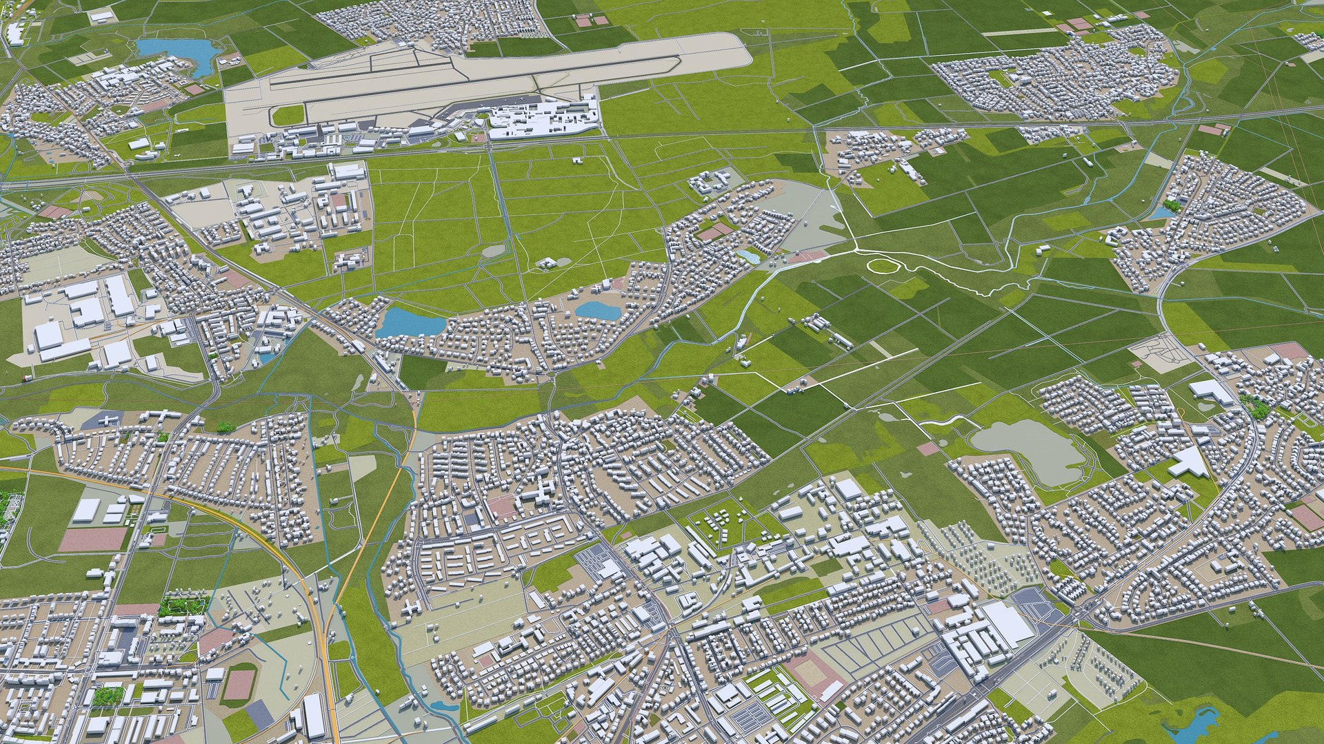 3D city area building model - TurboSquid 1608575