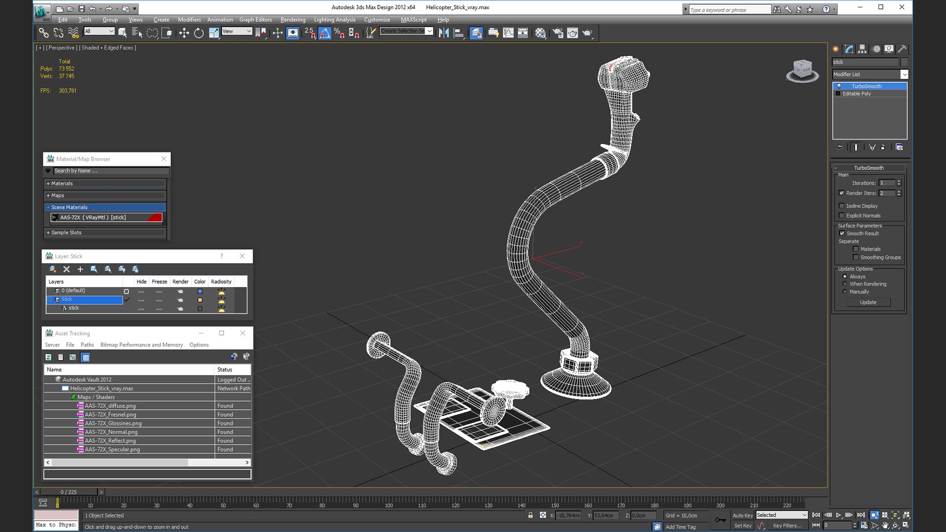 Helicopter Stick 3D Model - TurboSquid 1486389