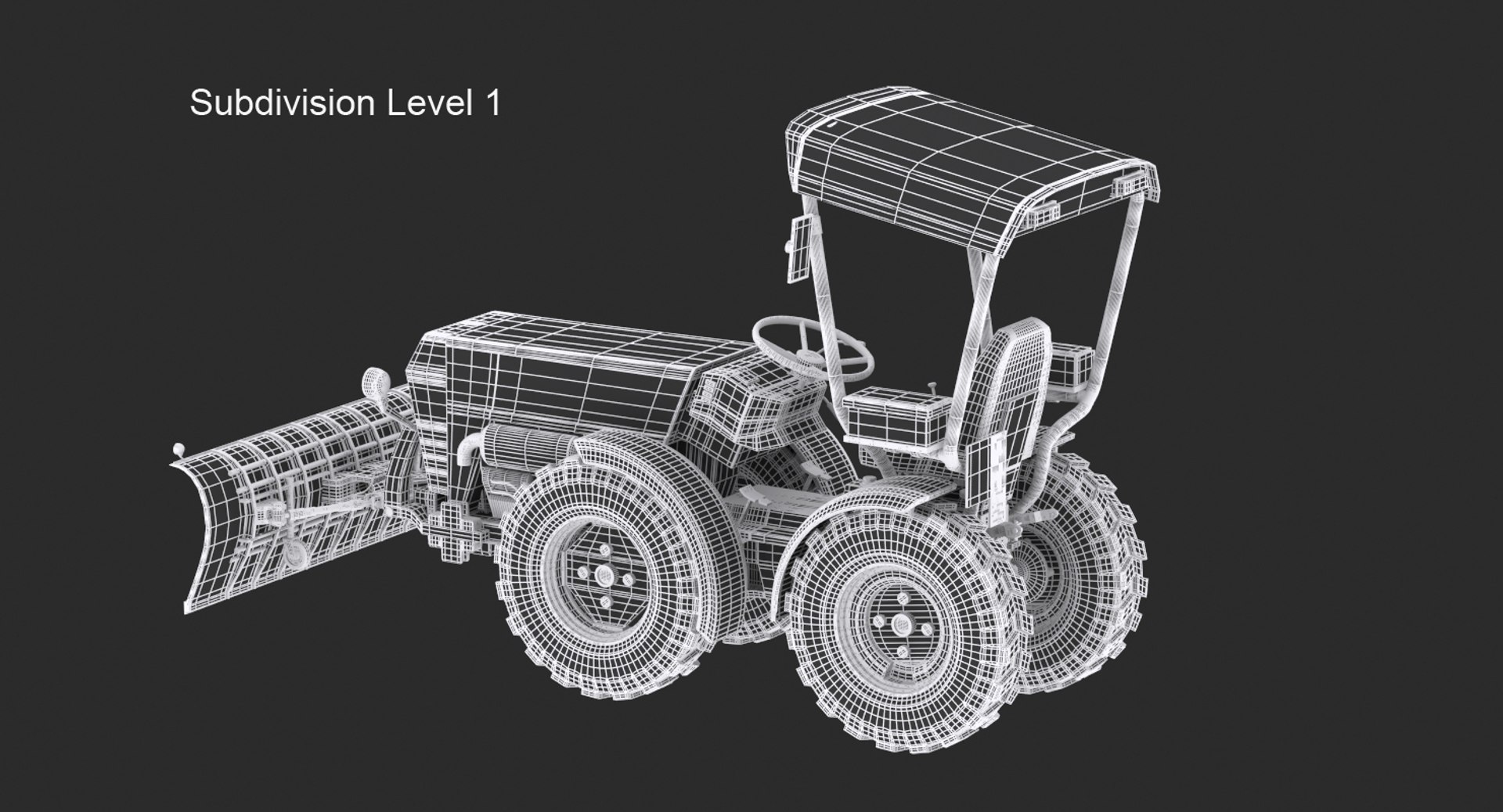 3d model small snowplow