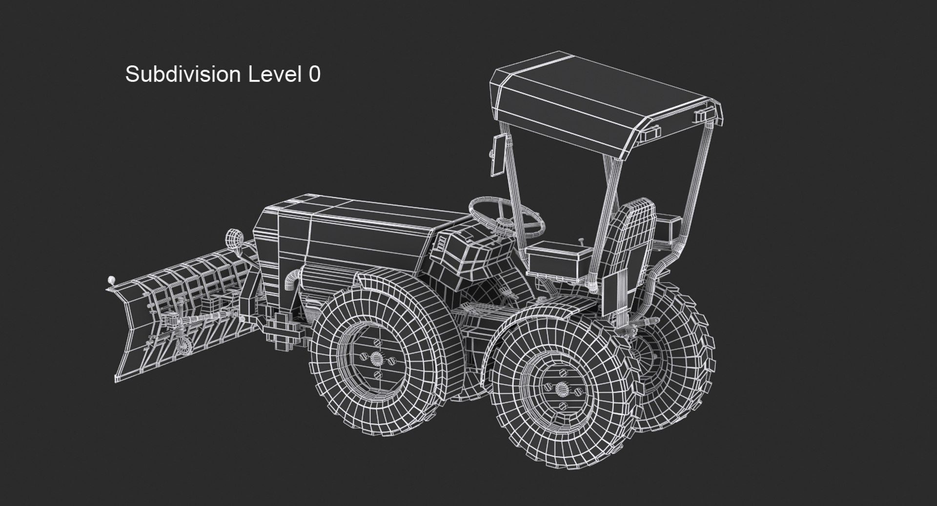 3d model small snowplow