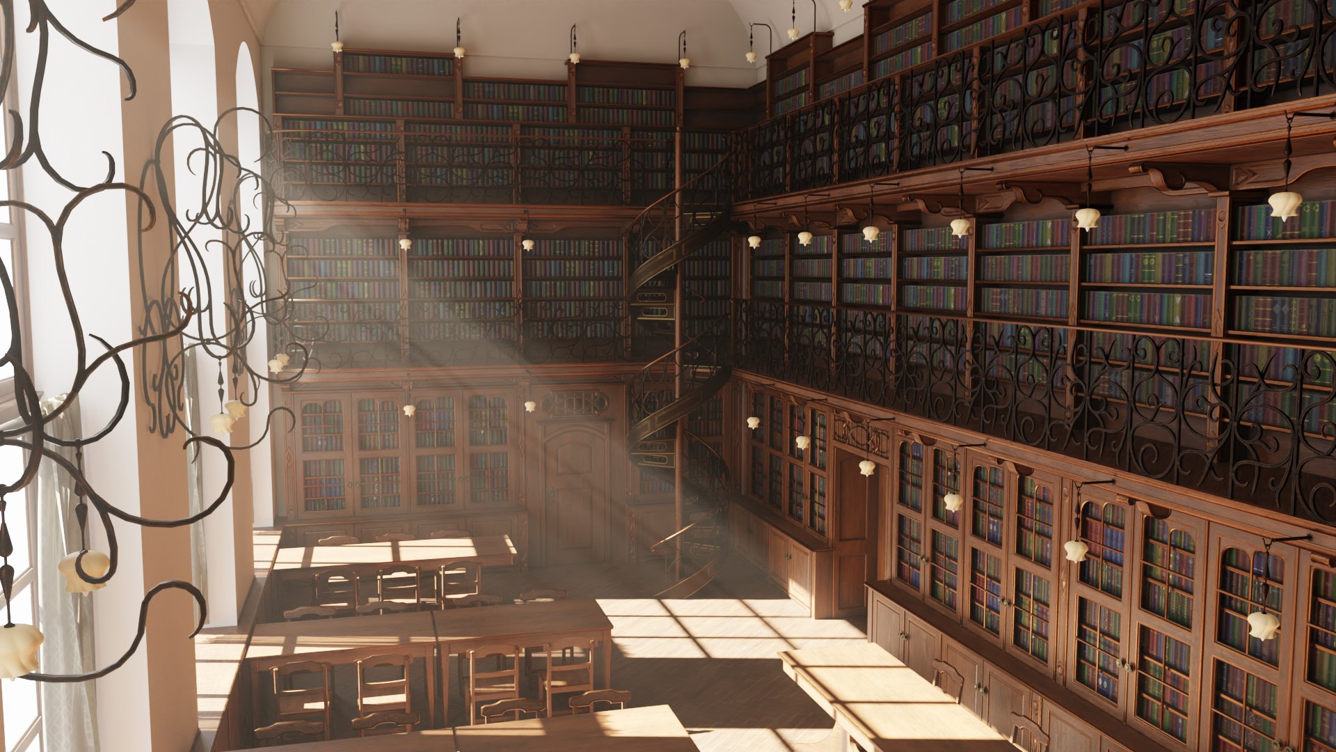 Library Interior 3D Model - TurboSquid 2117123
