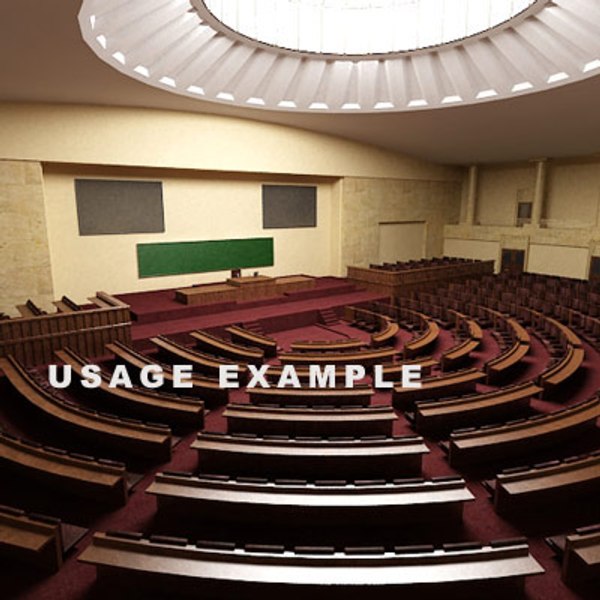 Lecture hall 3D model - TurboSquid 1496018