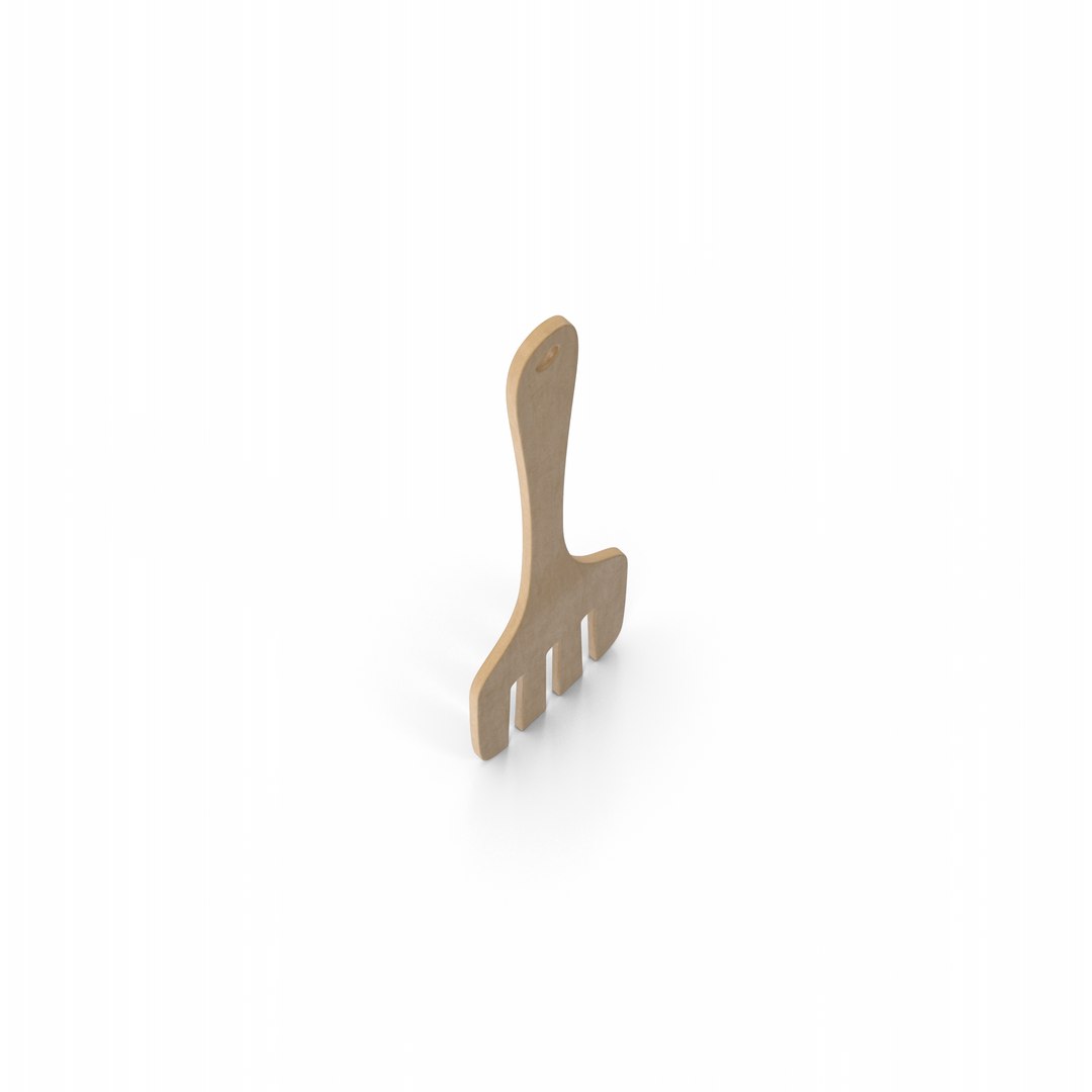 3D Wooden Kitchen Spatula Fork - TurboSquid 2175188