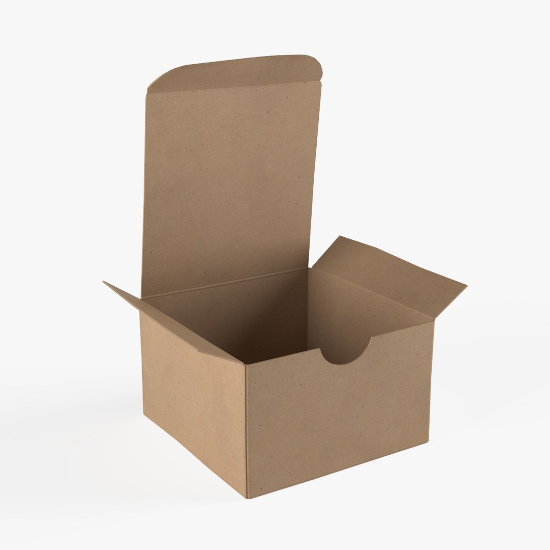 3D Cardboard Box Model - TurboSquid 1281450